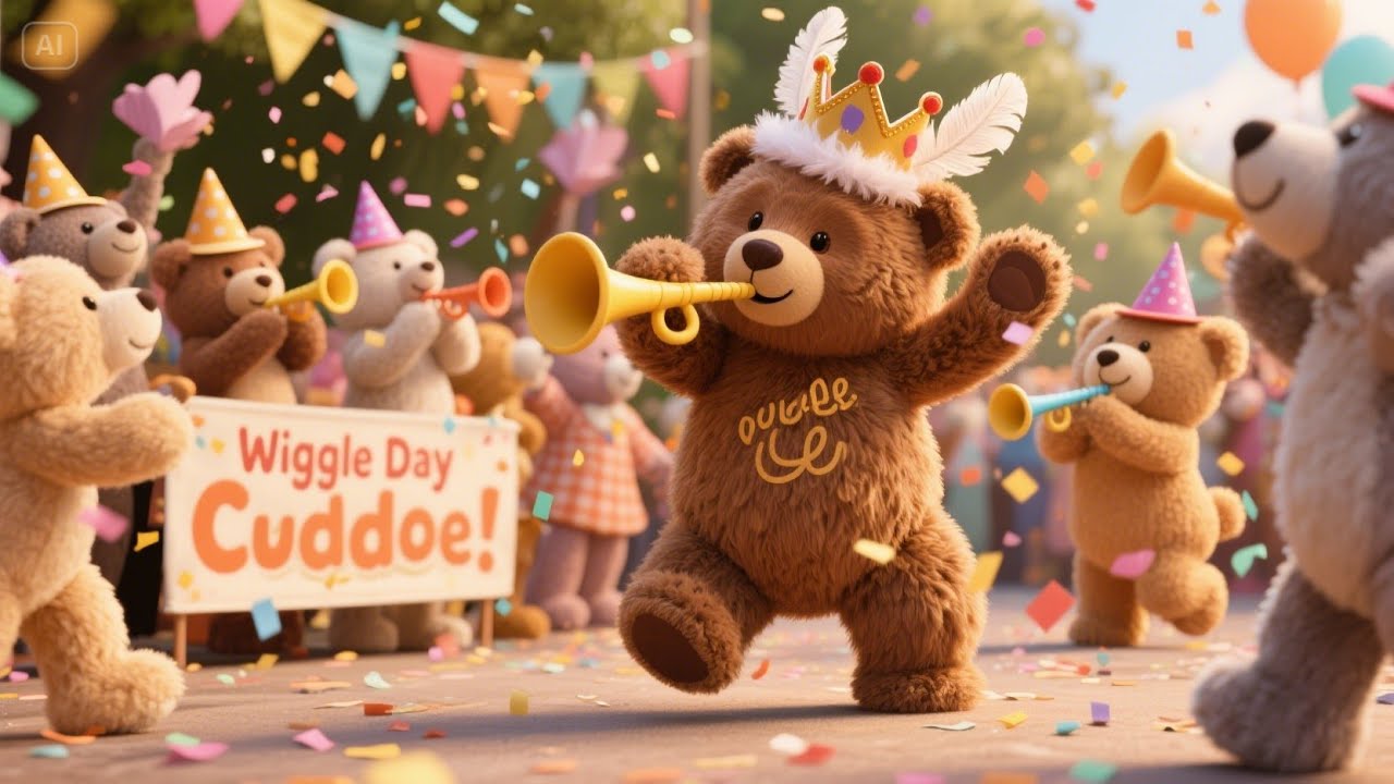 Cuddly Bear, Wiggle There | Silly Bear Dance Song for Kids | Fun ...