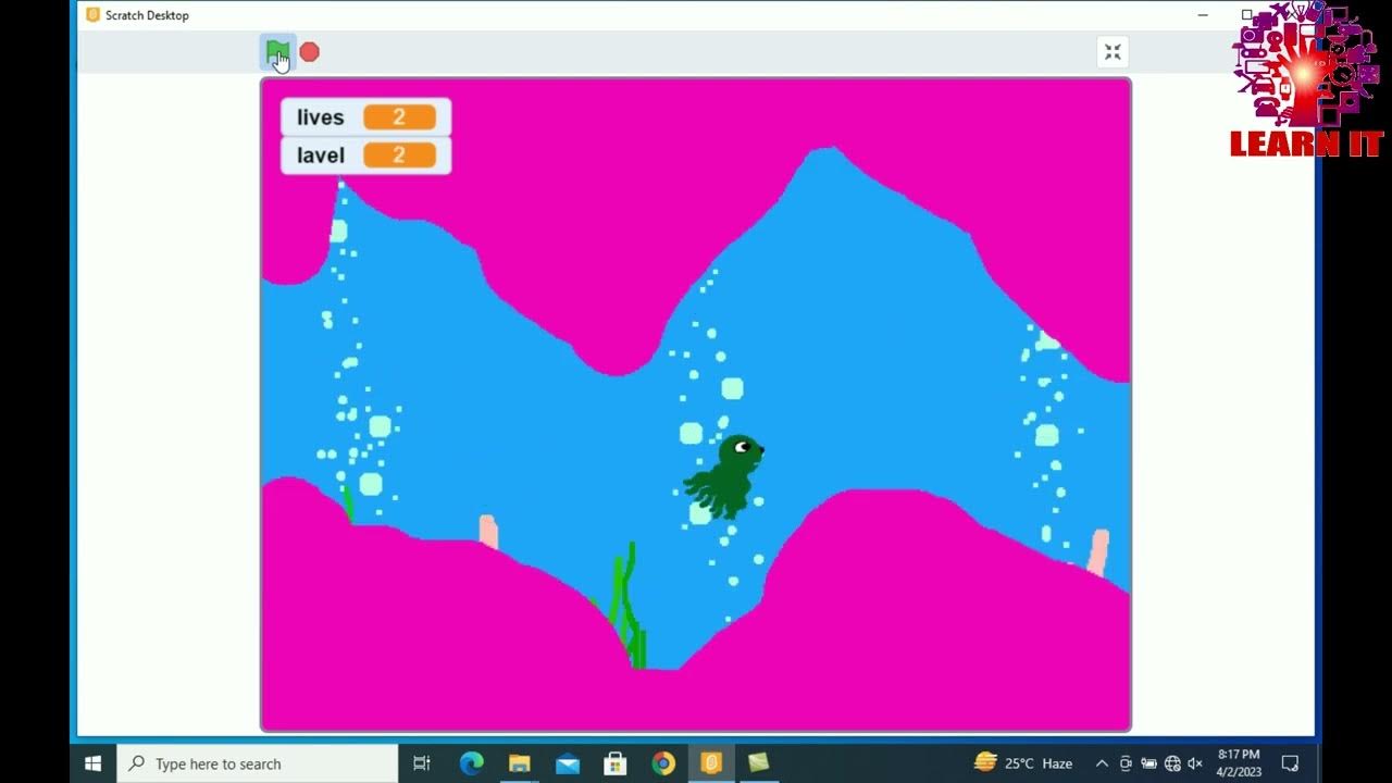 Fish game in scratch || scartch amazing game||LearnIT9m||Create amazing game in scratch - YouTube