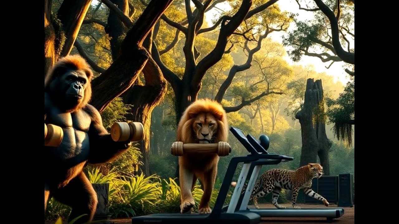 🔥 Animal Flex Zone! Wild Gym Gains & Beast Mode Workouts 🦁💪 #shorts ...