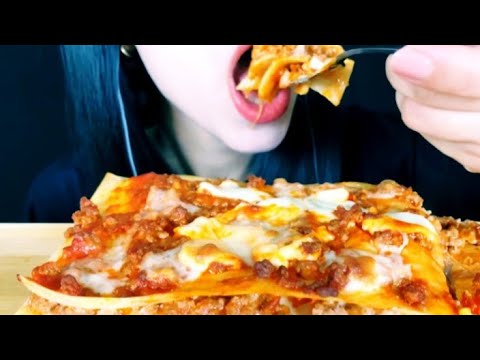 ASMR Mukbang with Spicy Cheese Lasagna, Eating Food@hesasmr - YouTube