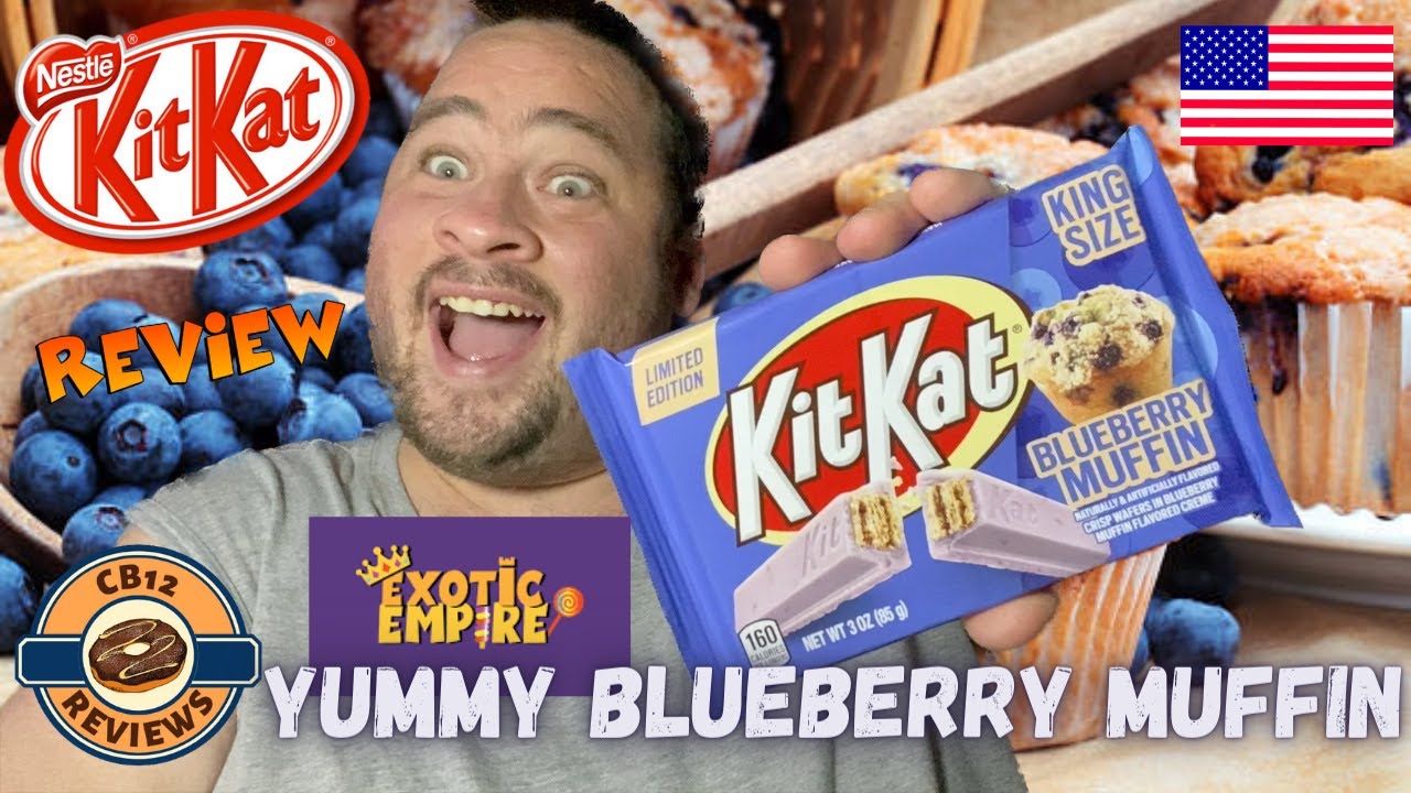 🫐 [Product of USA] Limited Edition "NEW" Kit Kat Blueberry Muffin #foodreview #kitkat - YouTube