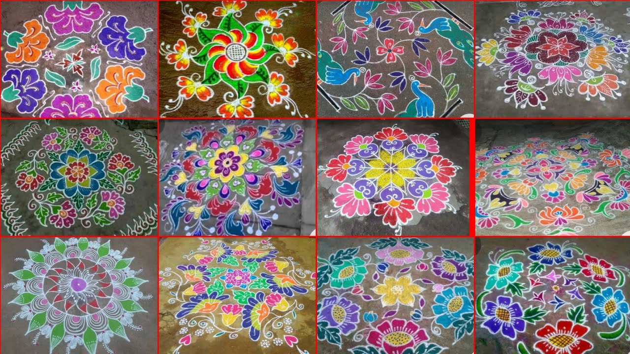 sankranthi muggulu 2024/Pongal rangoli designs 2024/sankranthi muggulu ...