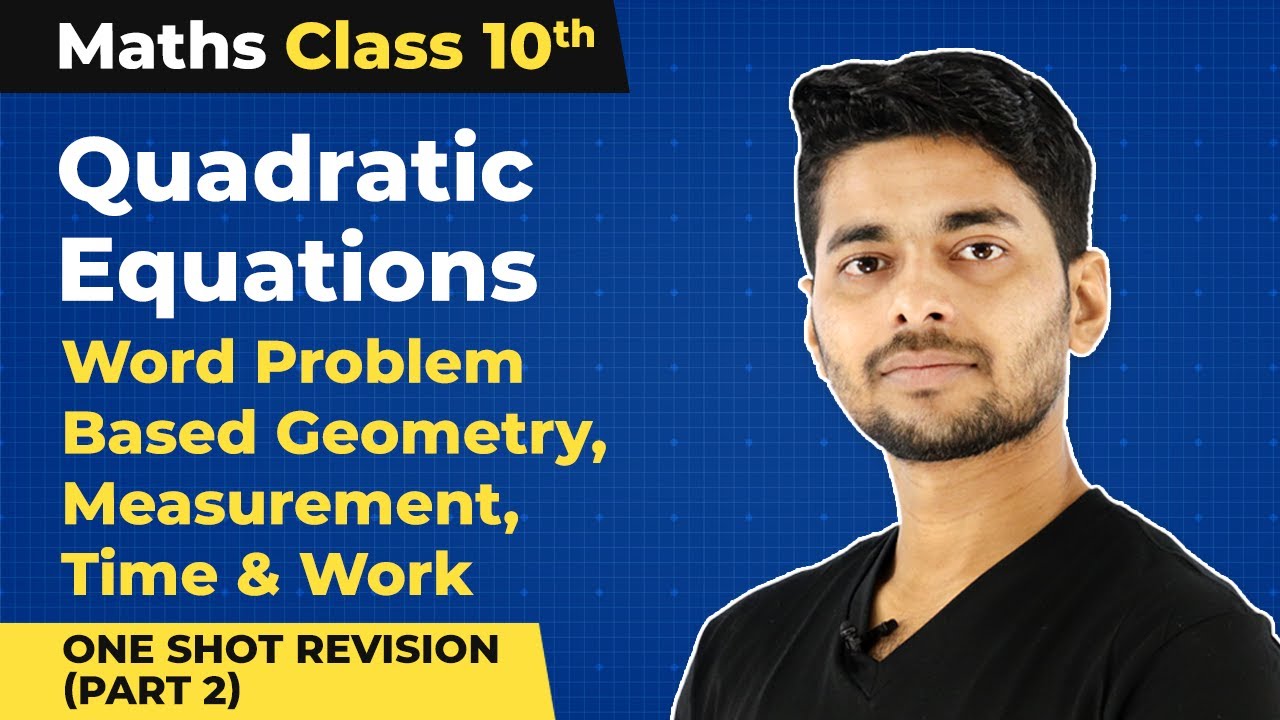 Word Problem Based on Geometry, Measurement, Time & Work | Class 10 ...