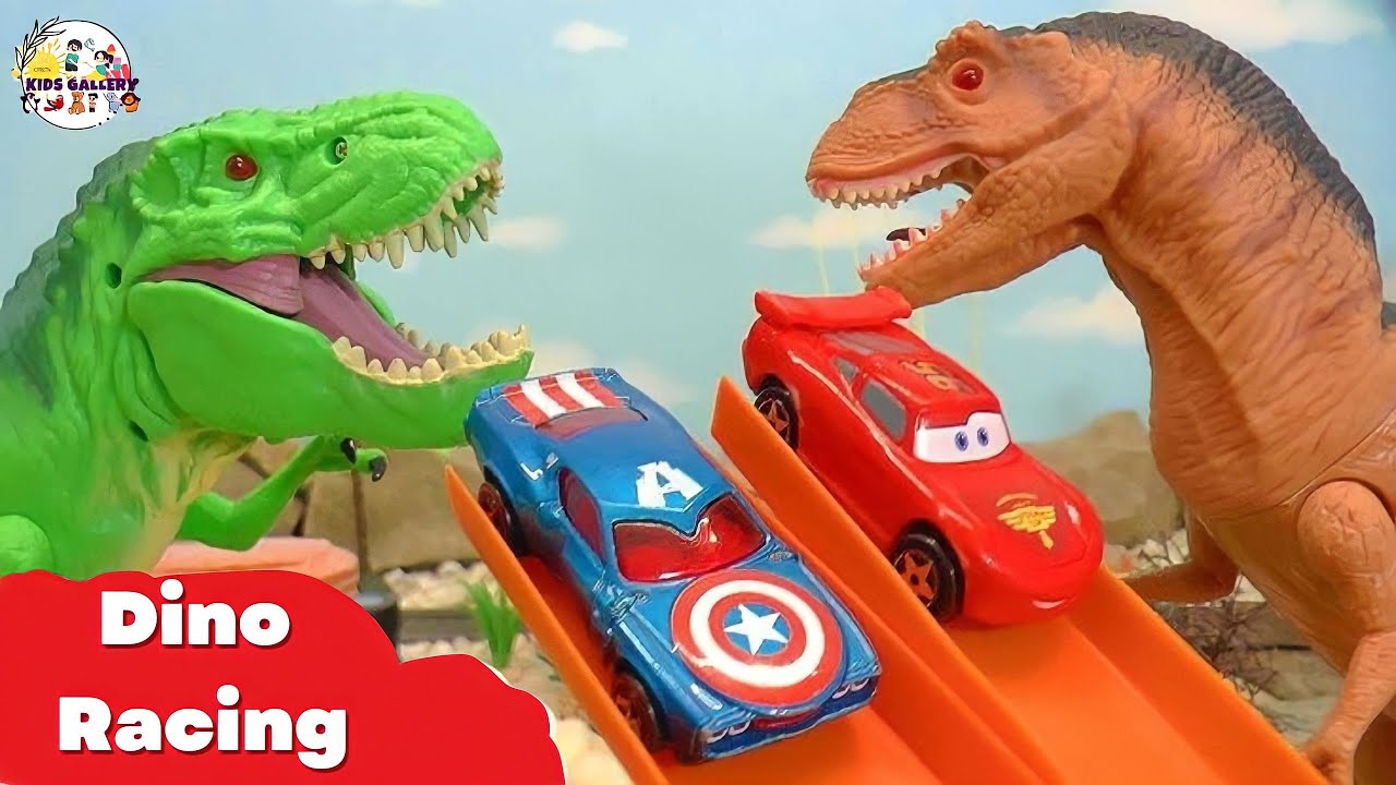 Dinosaur Car Racing over the slides | 5 Minutes Episode - YouTube
