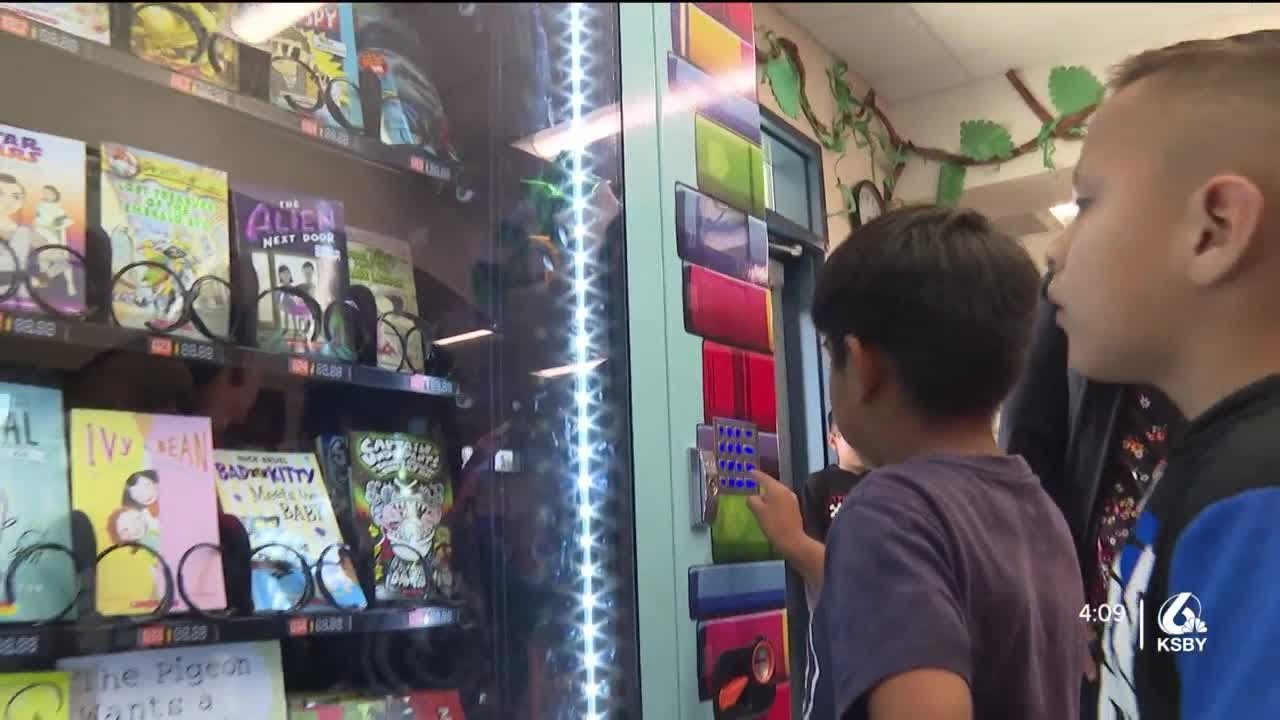Book vending machine encourages kids to read at local elementary school ...
