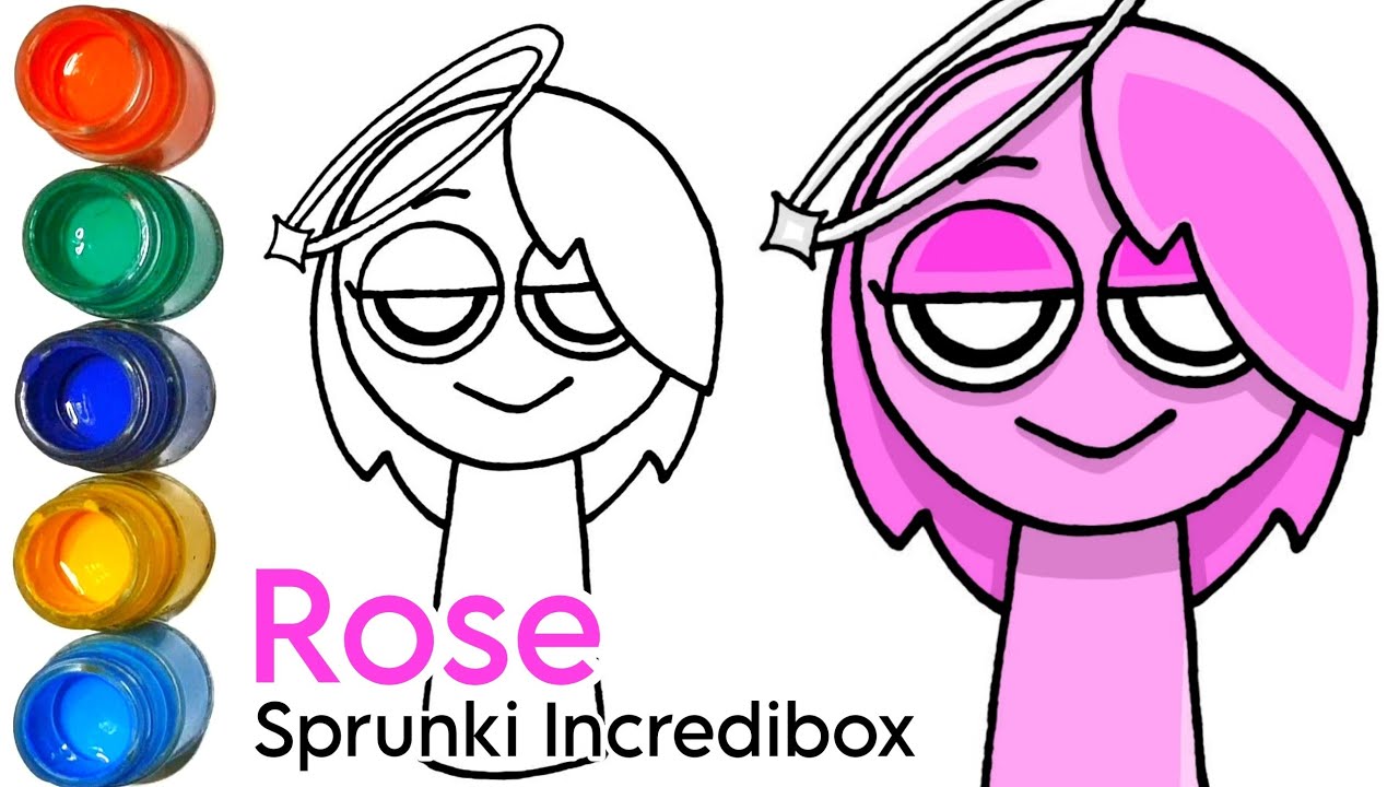 How to Draw Rose Sprunki Incredibox Easy - YouTube