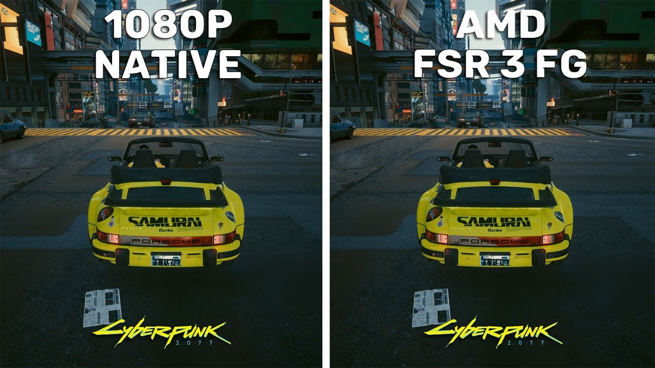 Cyberpunk 2077 - GTX 1650 - AMD FSR 3 Frame Generation Mod - YouTube