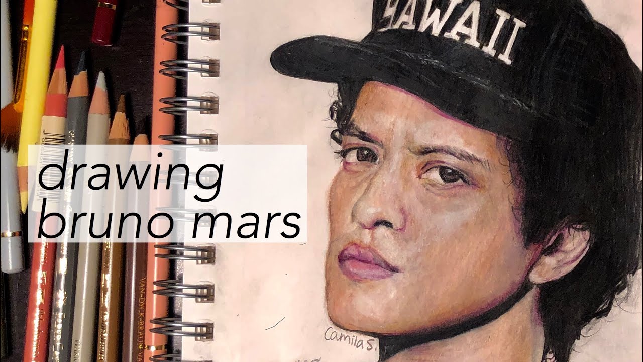 Drawing Bruno Mars - Colored Pencil Timelapse - YouTube