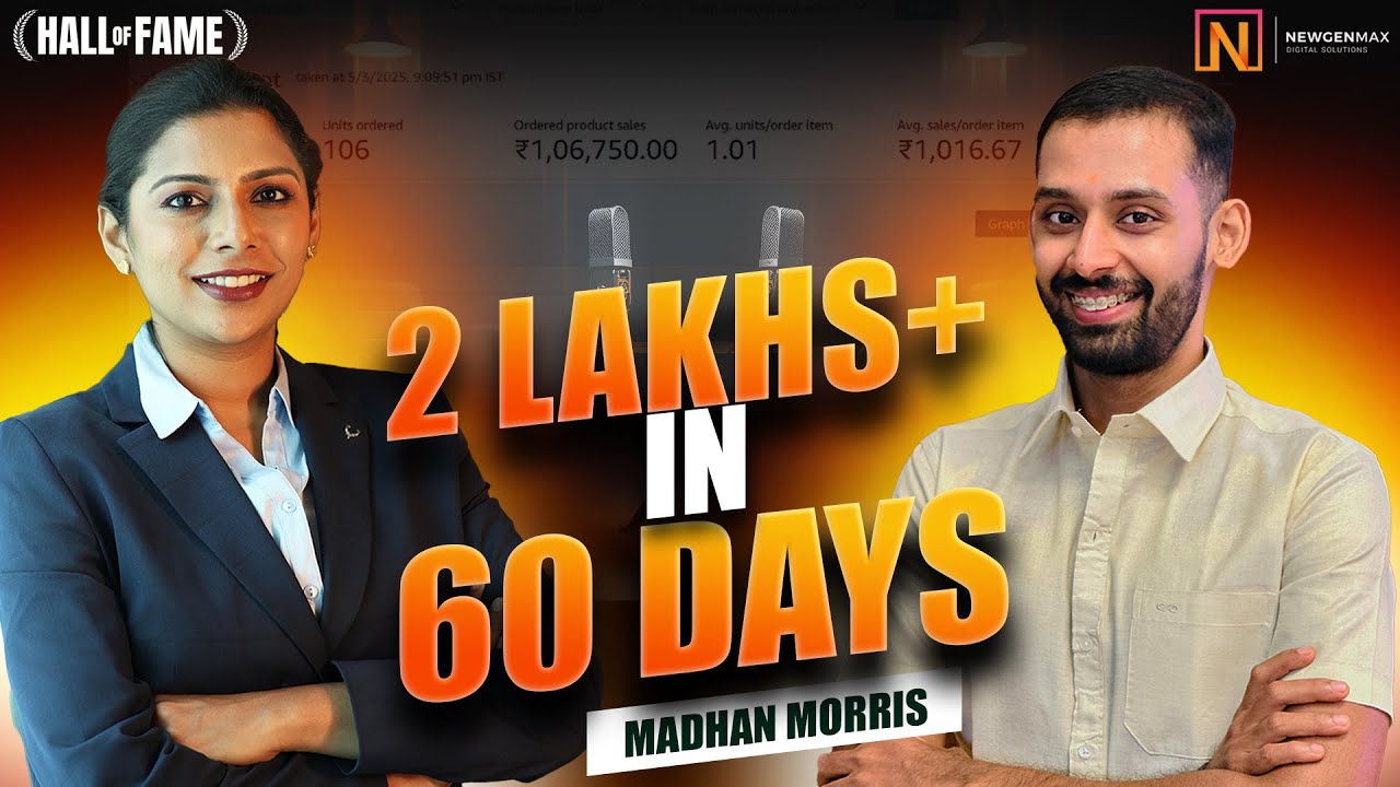 Hall Of Fame: Madhan Achieved 2Lakhs+ in 60 days #sellonamazon #nivethamuralidharan - YouTube