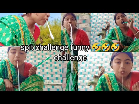 Spit challenge থুতু চ্যালেঞ্জ #funny#spitchallange#challange accept subscribe 🙏♥️ to my channel 🥰🥰🤧🤧