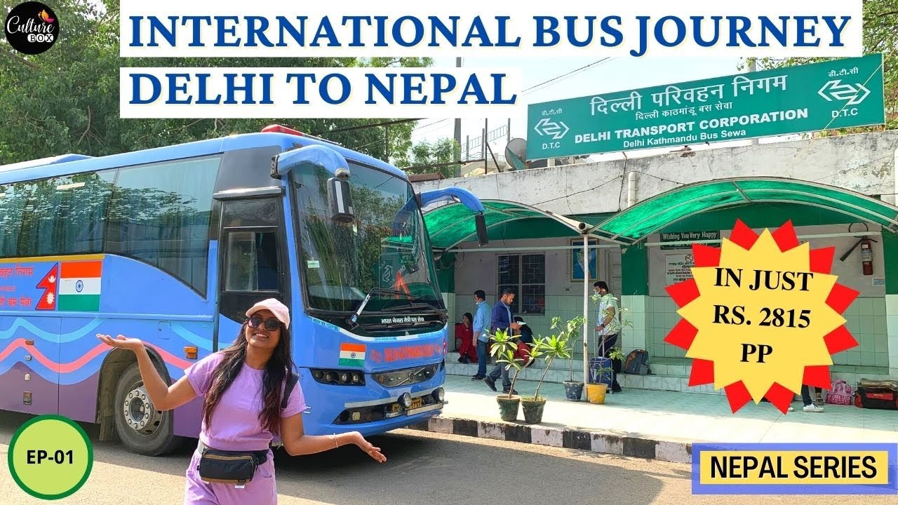 Ep 01 Budgeted India to Nepal International DTC VOLVO Bus Journey in Rs ...