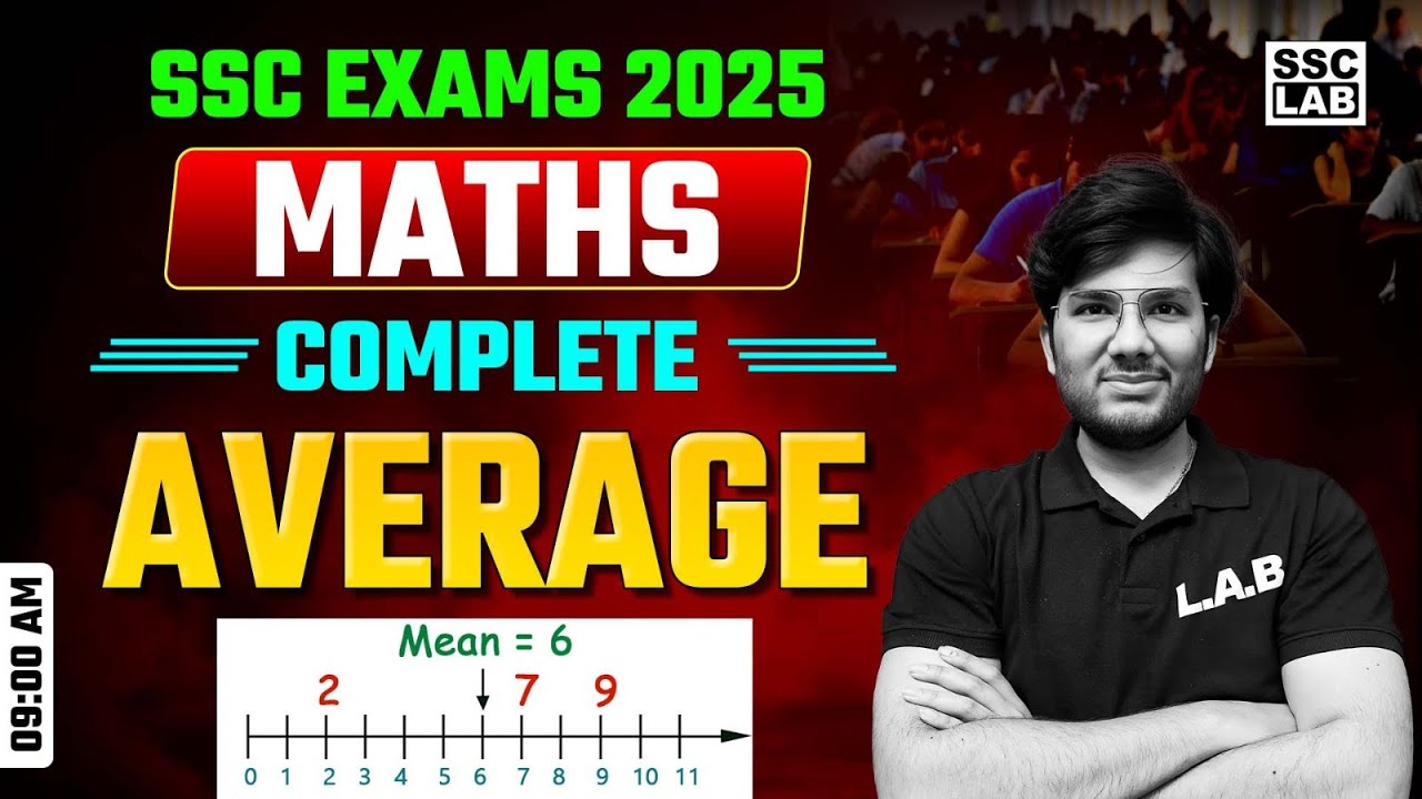 Average | SSC Foundation Batch 2025 | Maths Classes by Utkarsh Sir | SSC CGL, CHSL, MTS - YouTube