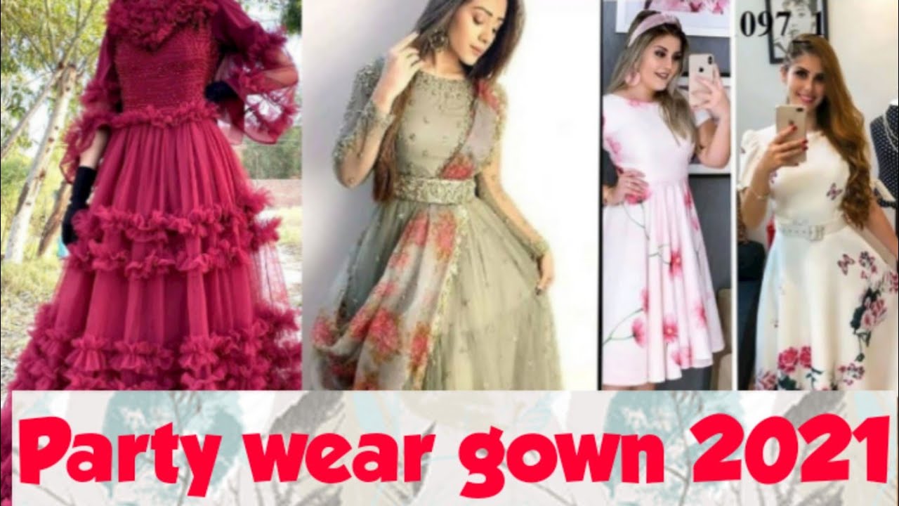 party wear gown,functions dresses for girls - YouTube