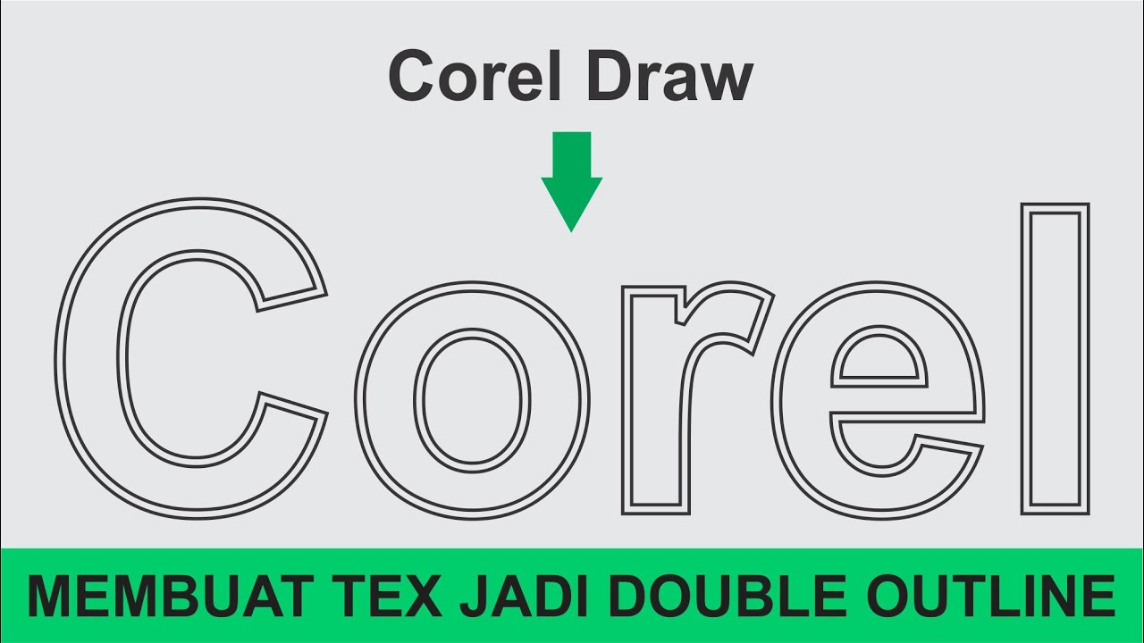 Cara membuat tex menjadi double outline - YouTube