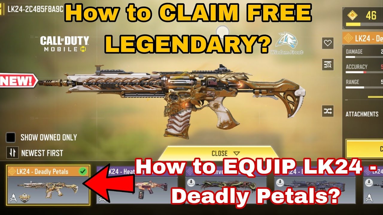 How to FREE CLAIM LK24 - Deadly Petals | How to Equip Legendary From ...