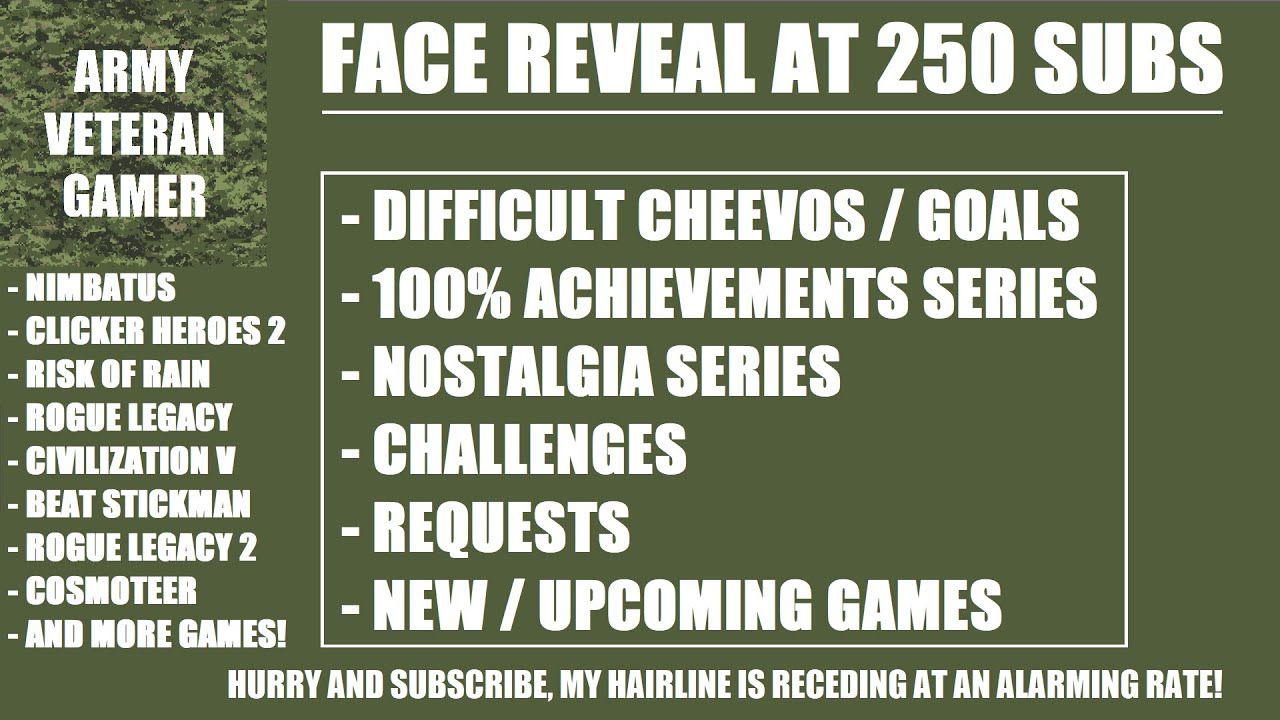 Army Veteran Gamer Channel Trailer #1 - YouTube