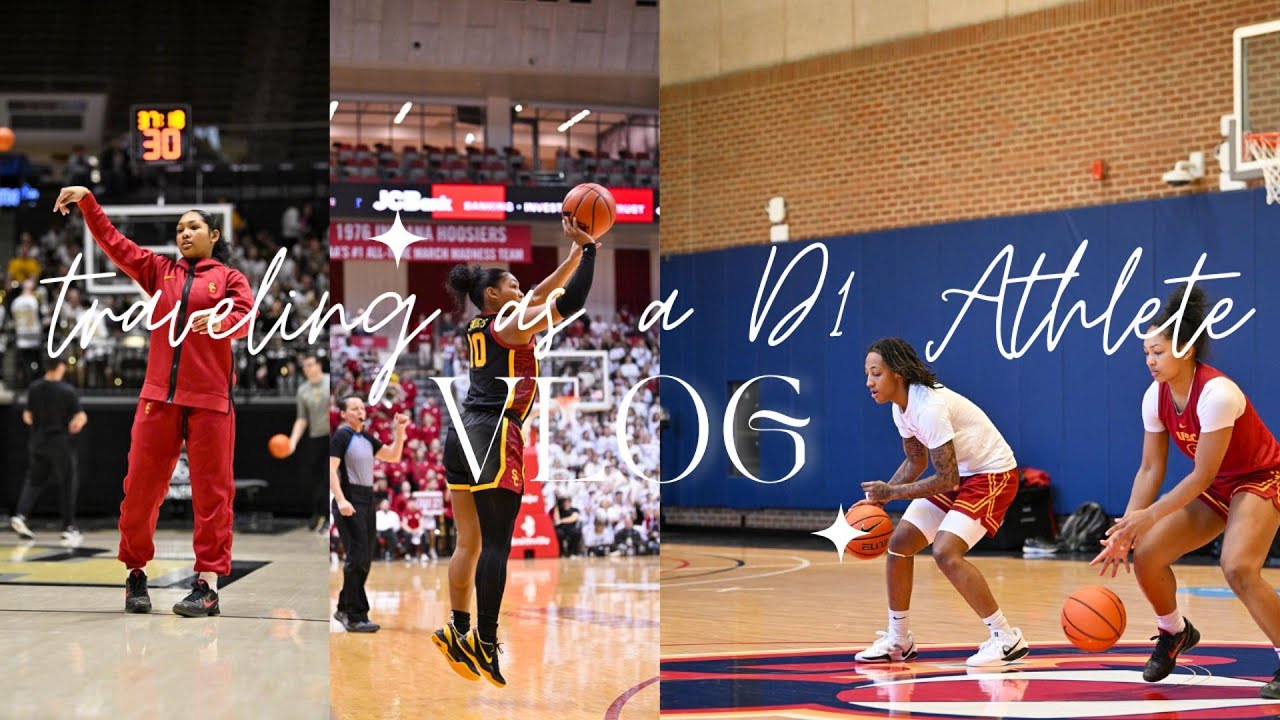 Traveling as a D1 Athlete | BIG 10 Road Trip (USC WBB vs. Indiana ...