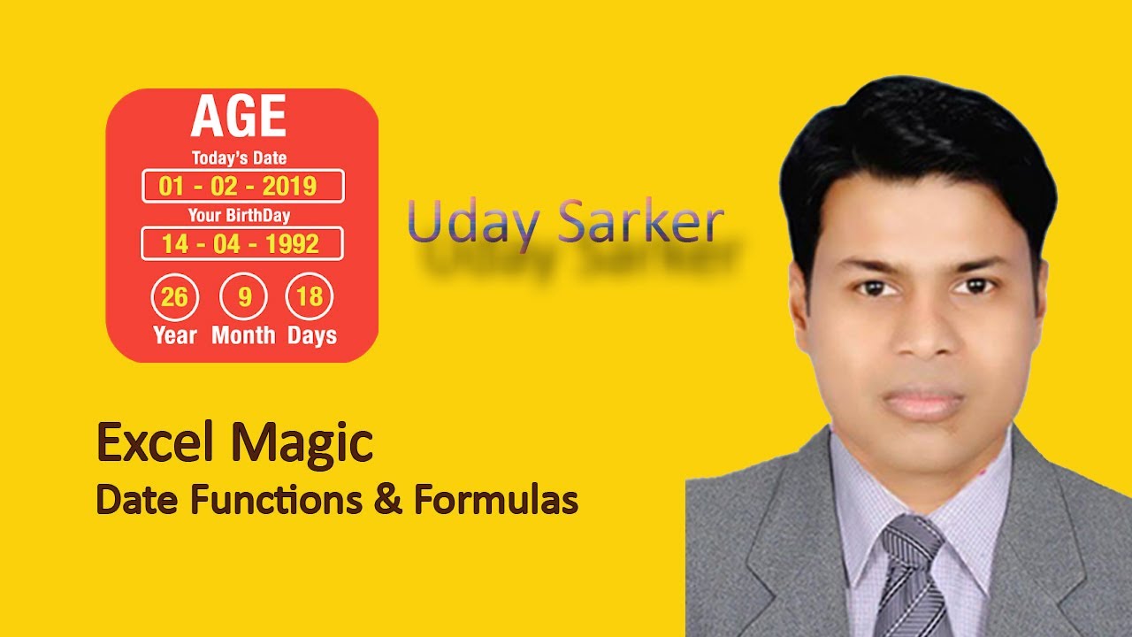 Excel Magic Trick Date Functions & Formulas Examples - YouTube