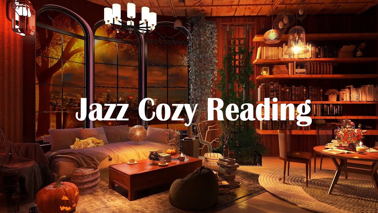 Cozy Reading Nook Ambience With Classic Jazz Piano Music In On An ...