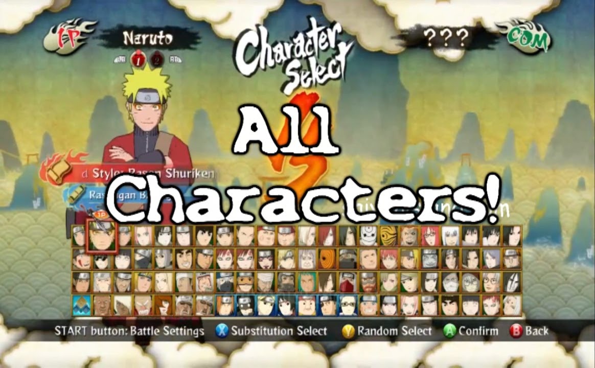Naruto Shippuden Ultimate Ninja Storm 3: All Characters - YouTube