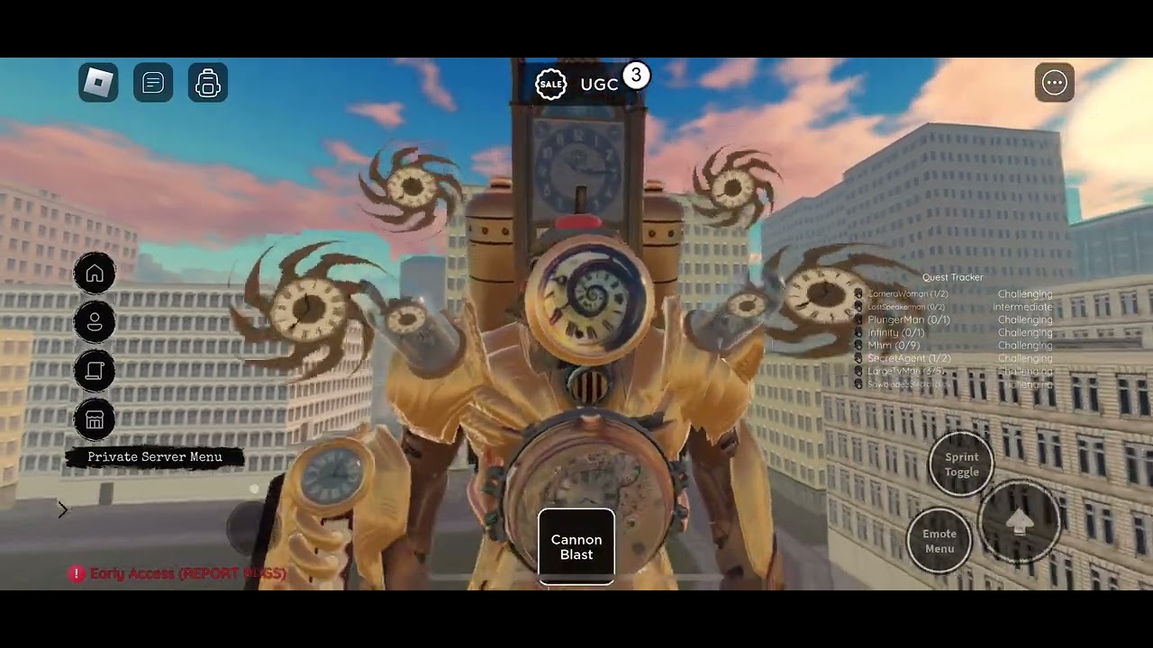 I found the cannon blast ability for titan clock man - YouTube