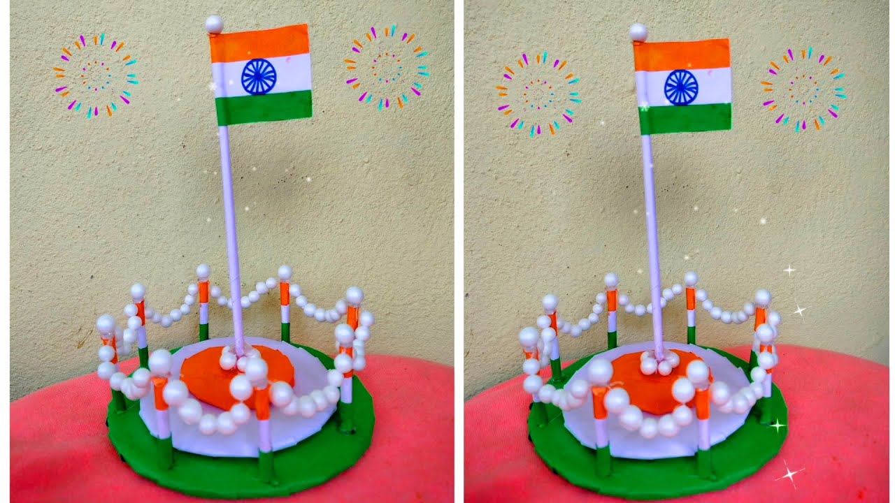 How to make Indian Flag with paper | Republic Day Flag making ...