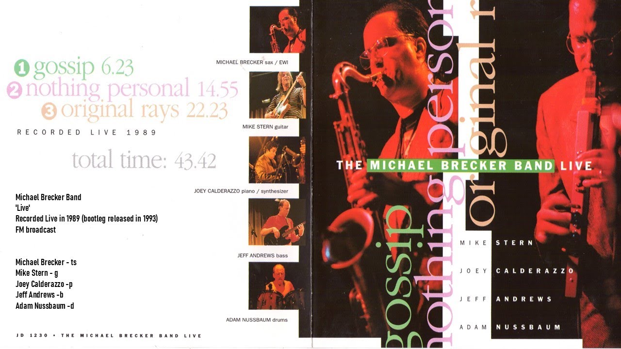 Michael Brecker Band/ 'Live' Recorded Live in 1989 - YouTube