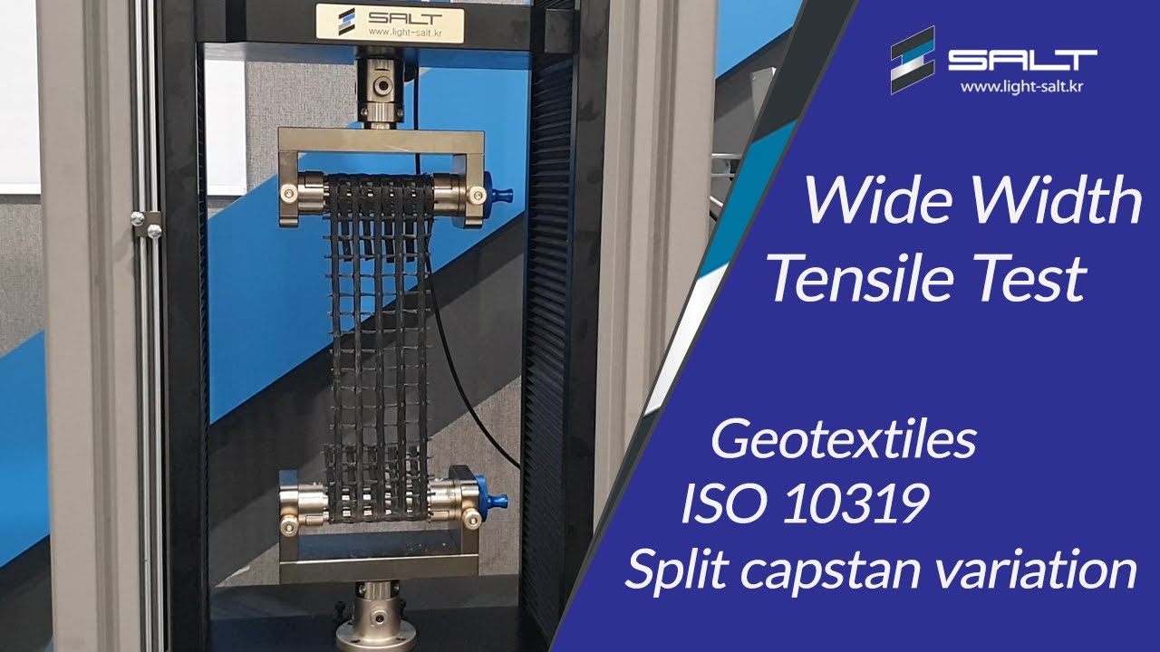 Geotextile Wide-width tensile test ISO 10319, ASTM D4595, ASTM D4632 ...