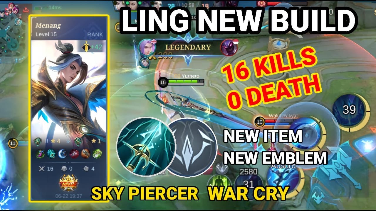 LING NEW ITEM + EMBLEM BUILDS!! NEW SEASON MOBILE LEGENDS - YouTube