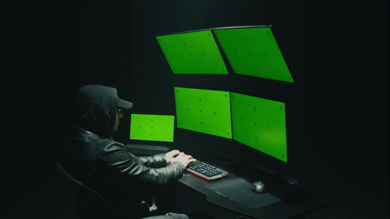 Man | Hacker | Green Screen | Computer | Free Stock Video Footage 4K ...