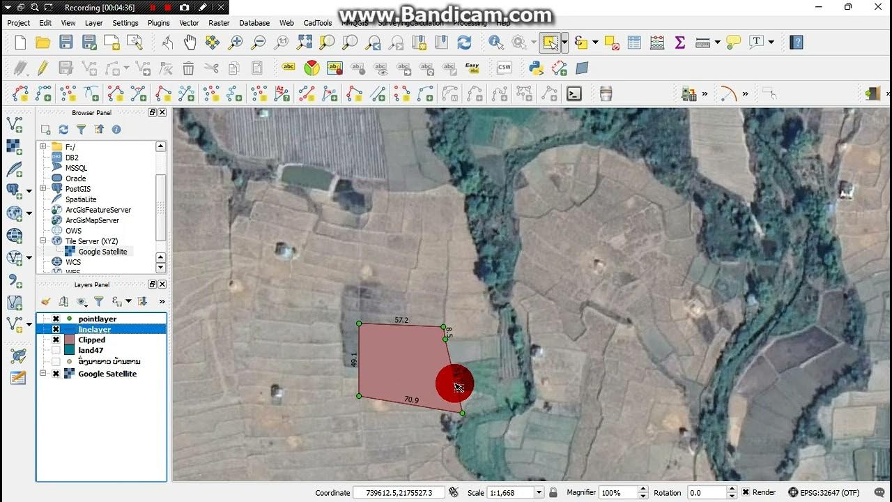 EP03 ວິທີການຕັດສະເພາະຕອນ,ການສະແດງໄລຍະ ແລະ ການຄິດໄລ່ເນື້ອທີ່ QGIS 2 18 - YouTube