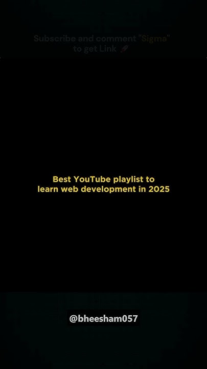Best YouTube Playlist to Learn Web Development in 2025 #PahechanCoding #programming #playlist ...