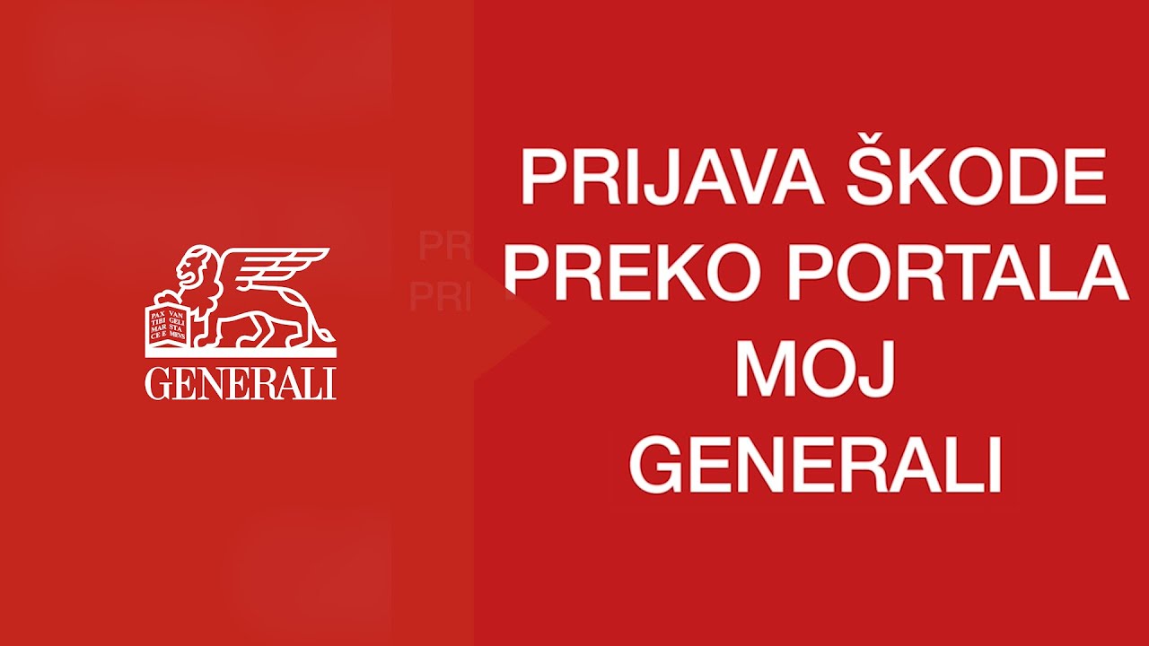 Prijava škode preko portala Moj Generali - YouTube