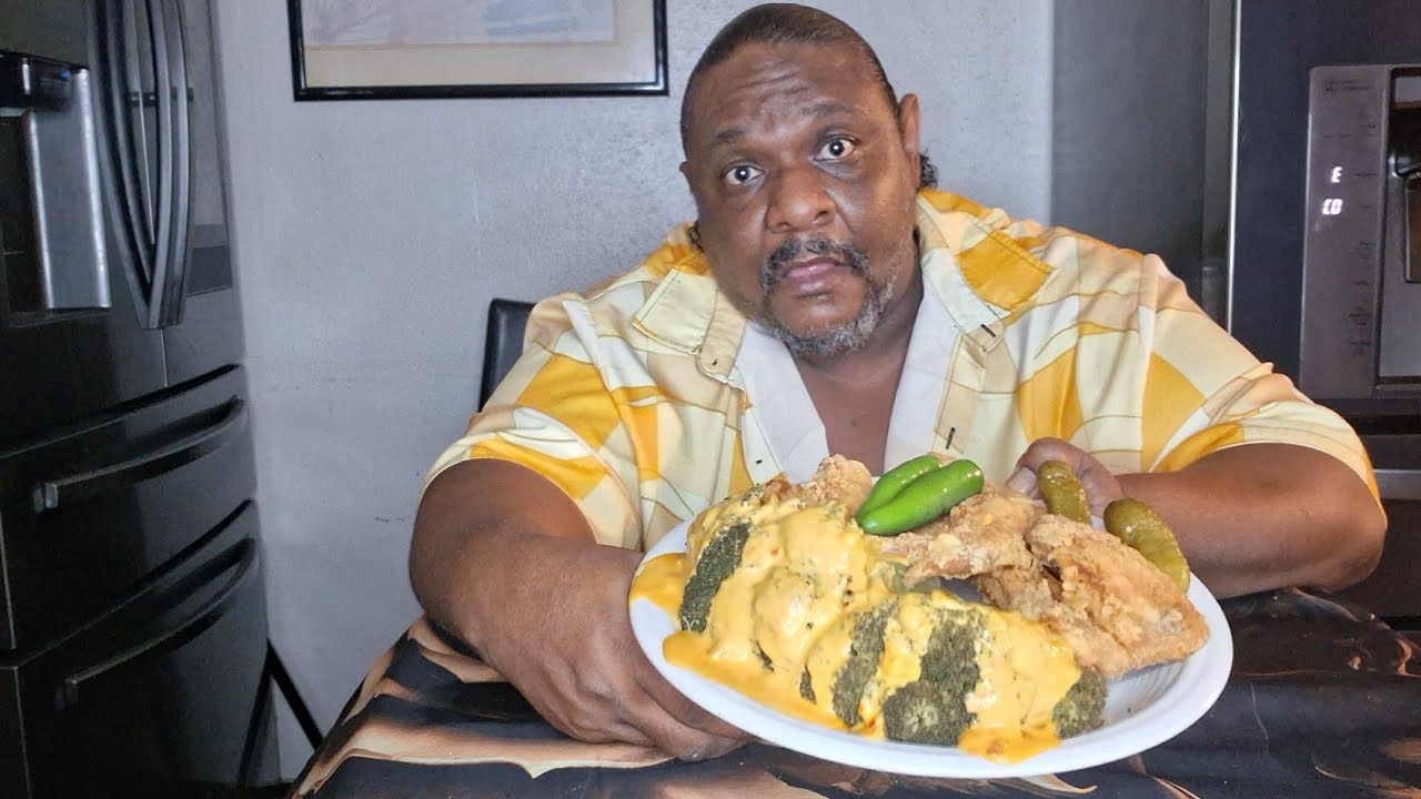 Fried chicken wings with broccoli and cheese and TWO MF PEPPERS ON THE ...