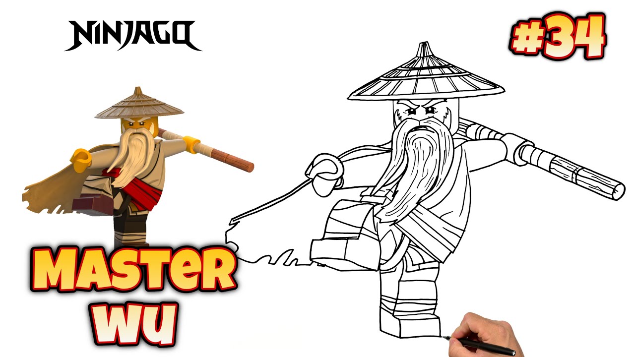 HOW TO DRAW SENSEI WU | LEGO Ninjago: Dragons Rising | 100 DRAWING ...