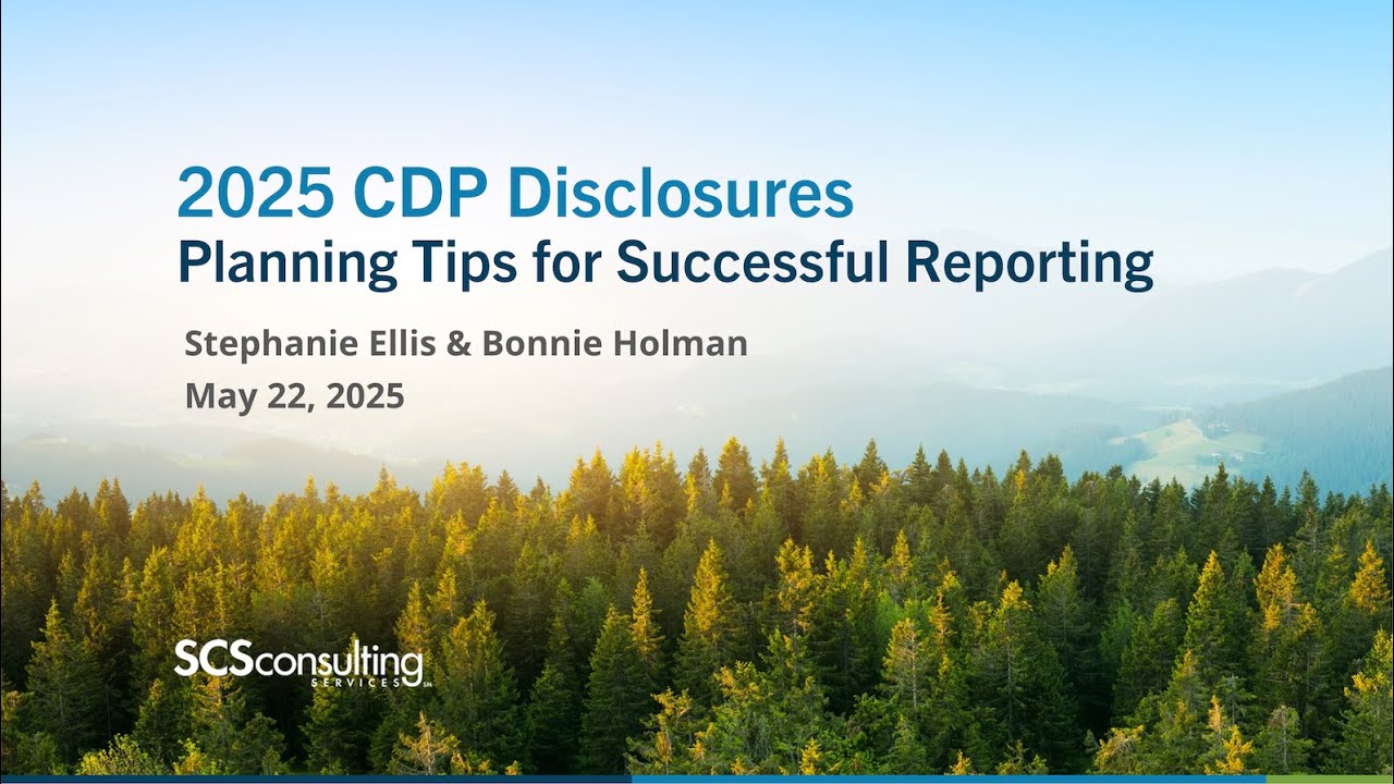 CDP Disclosures – Planning Tips for Successful Reporting in 2025 - YouTube