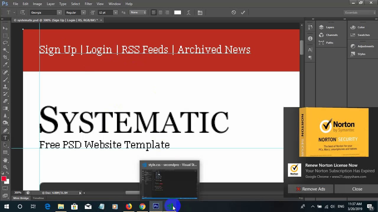 How To Convert Psd To Html Using Bootstrap Bangla Tutoriel Part 1 Youtube