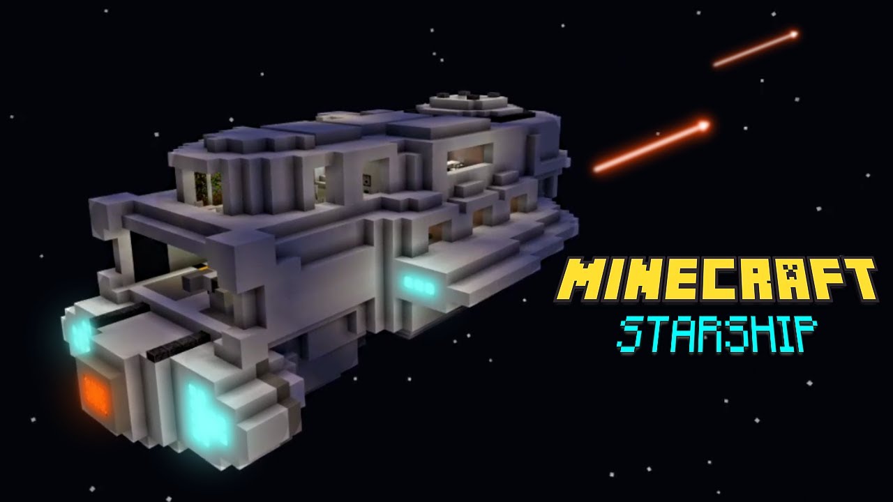 I Built a Starship in Minecraft 😱 - YouTube