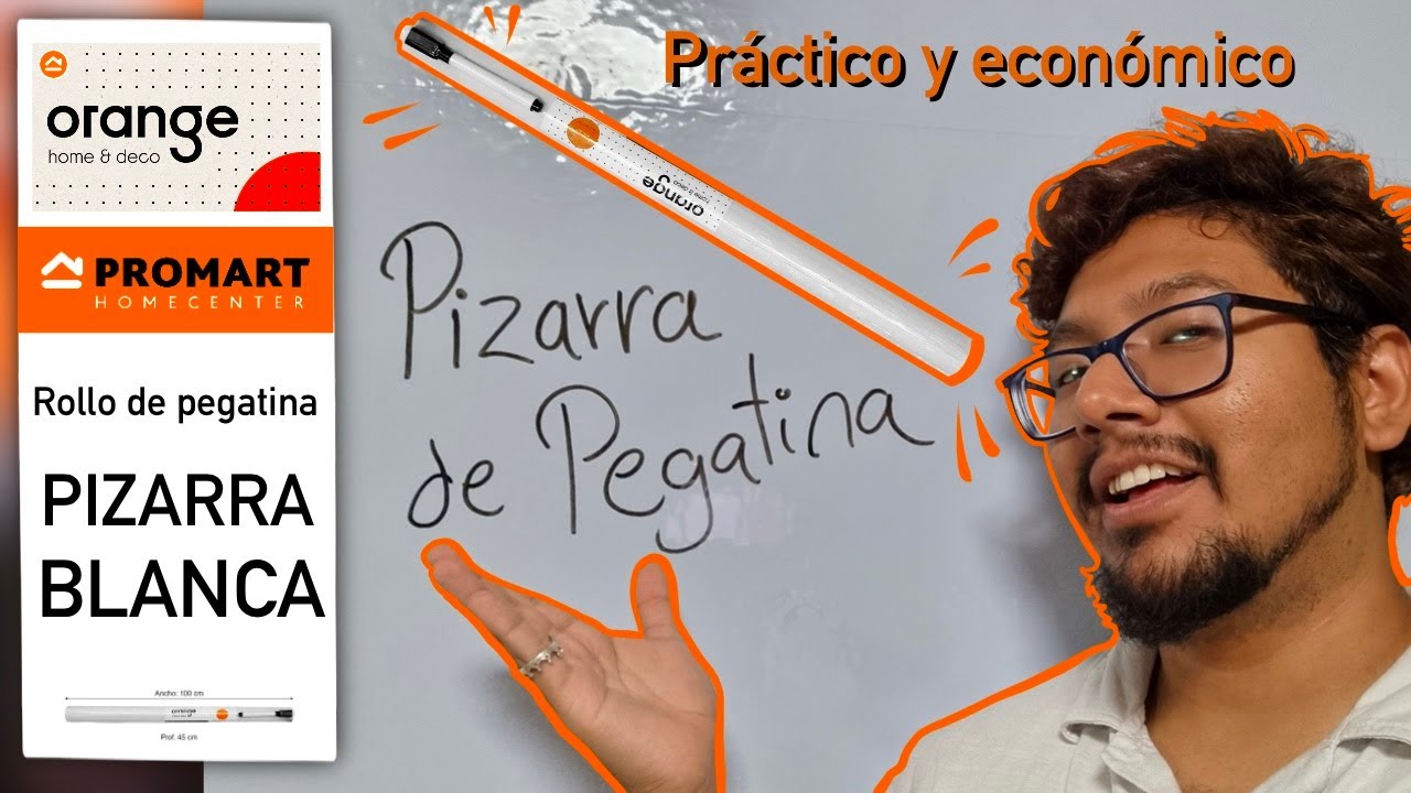 Review : Rollo de Pegatina - Pizarra blanca de la marca Orange - YouTube