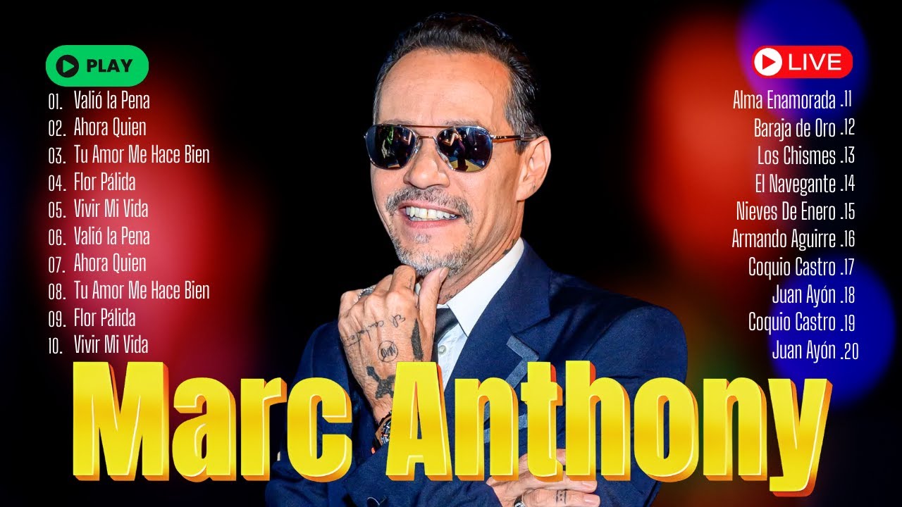Marc Anthony Mix 2024 💖 Sus Mejores Canciones 💖 Bachata y Salas 💖 Marc ...