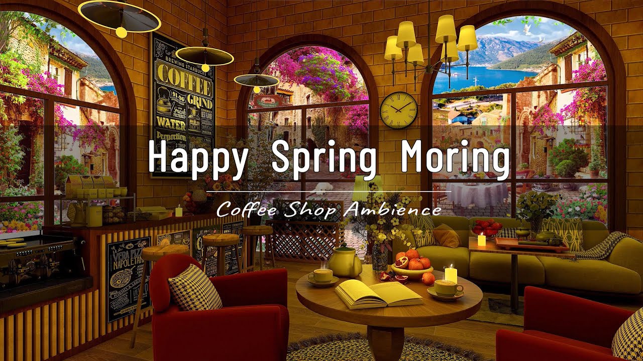 Happy February Spring Morning & Sweet Spring Jazz Music in Bookstore ...