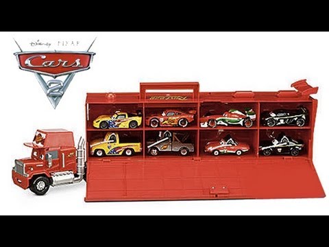 Cars 2 World Grand Prix Racers Die Cast Set with Mack Truck toy review ...