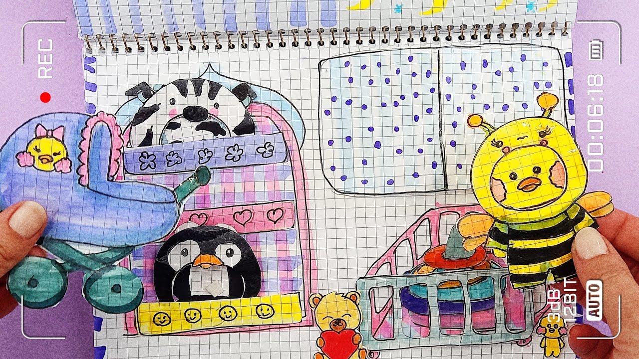 [🌸paper diy🌸] Babysitting 👶🏻 🍼 BABY CARE paper game DIY asmr - YouTube