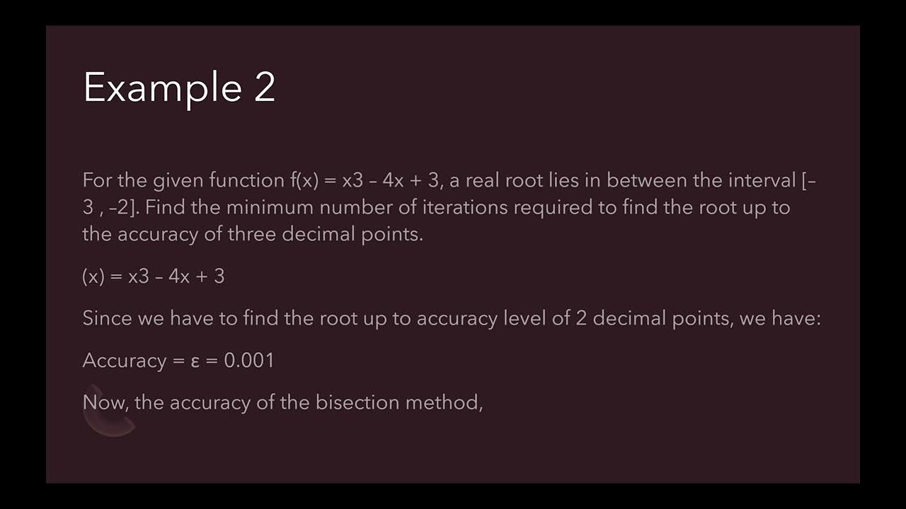 Bisection method Part 2 - YouTube