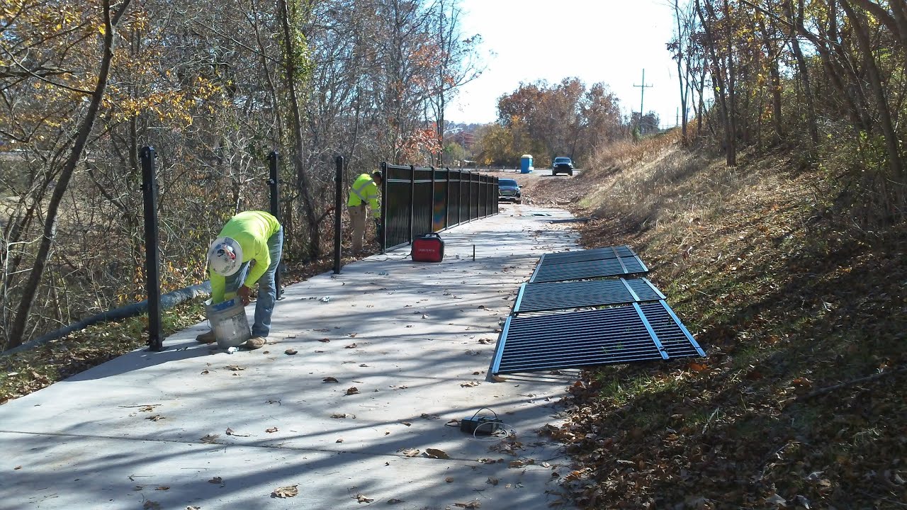 Pedestrian Passageway at the Walking / Bike Trail gets handrail Update ...
