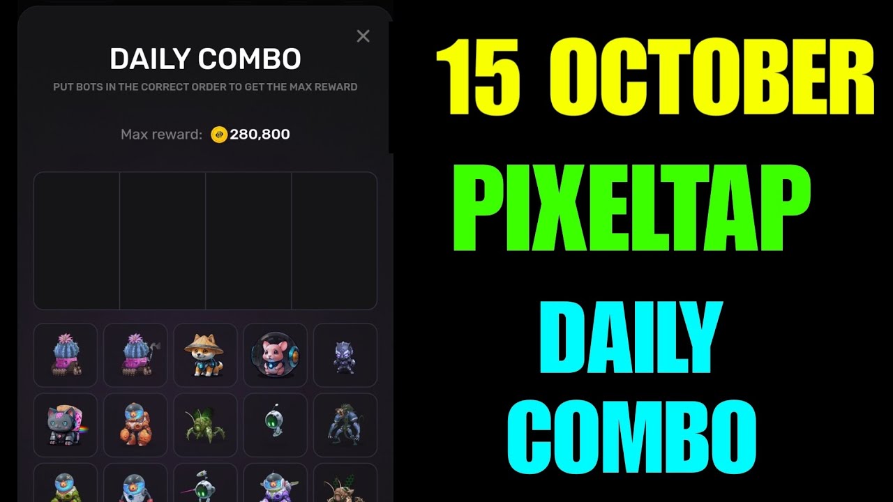 Pixel Tap Pixelverse 15 October Daily Combo | Pixelverse Daily Combo ...