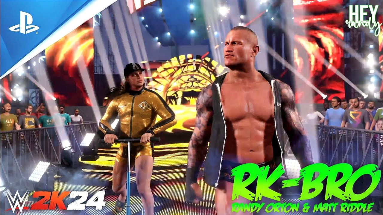 WWE2K24 RK-BRO Full Entrance w/Matt Riddle Is Back ! New WWE2K24 PC Mods - YouTube