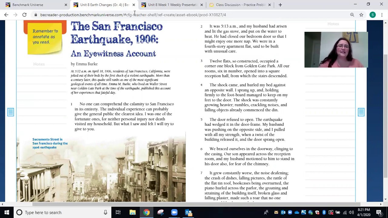 Reading: Unit 8, Week 1, Lesson 10 4-2-2020 - YouTube