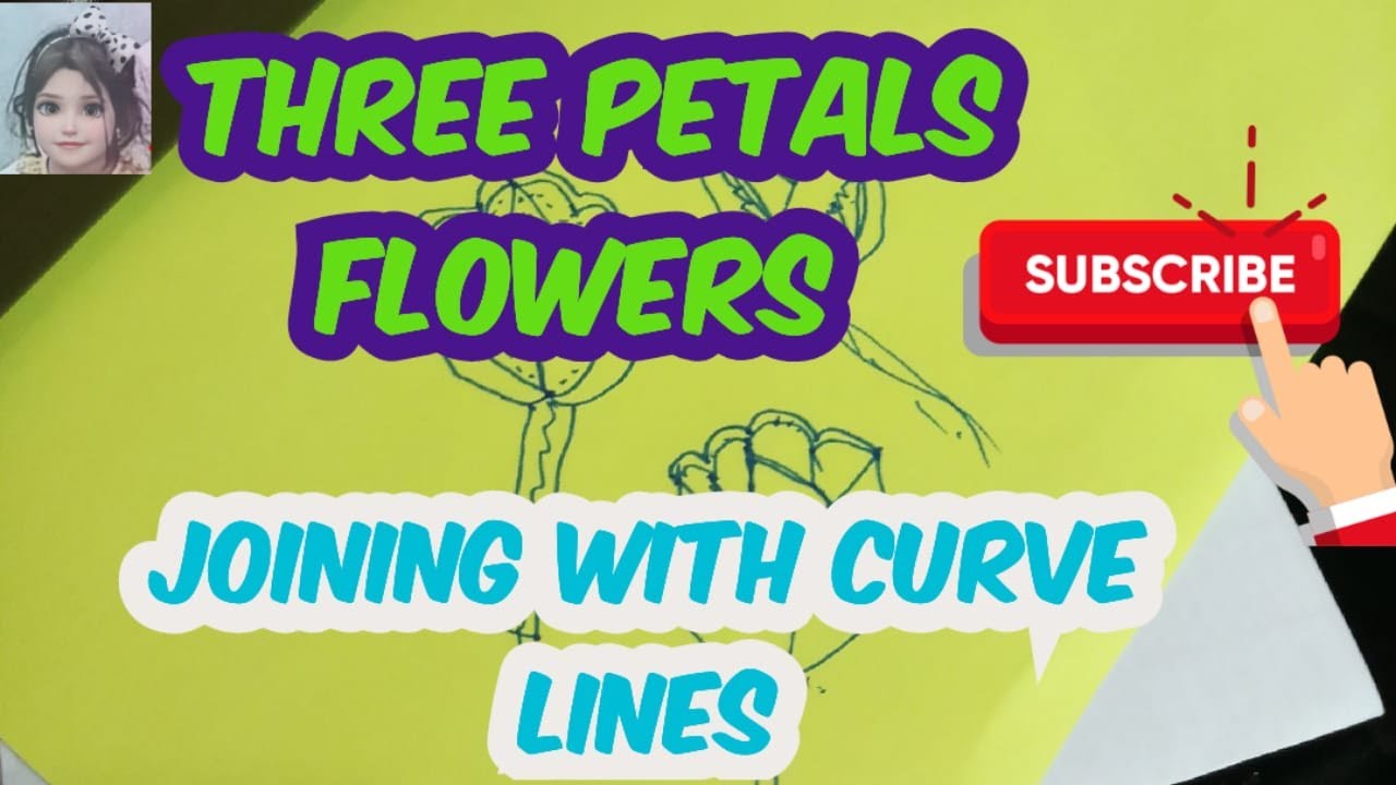 Three petals flowers Joining with curve lines@RabiLifestyle786 - YouTube
