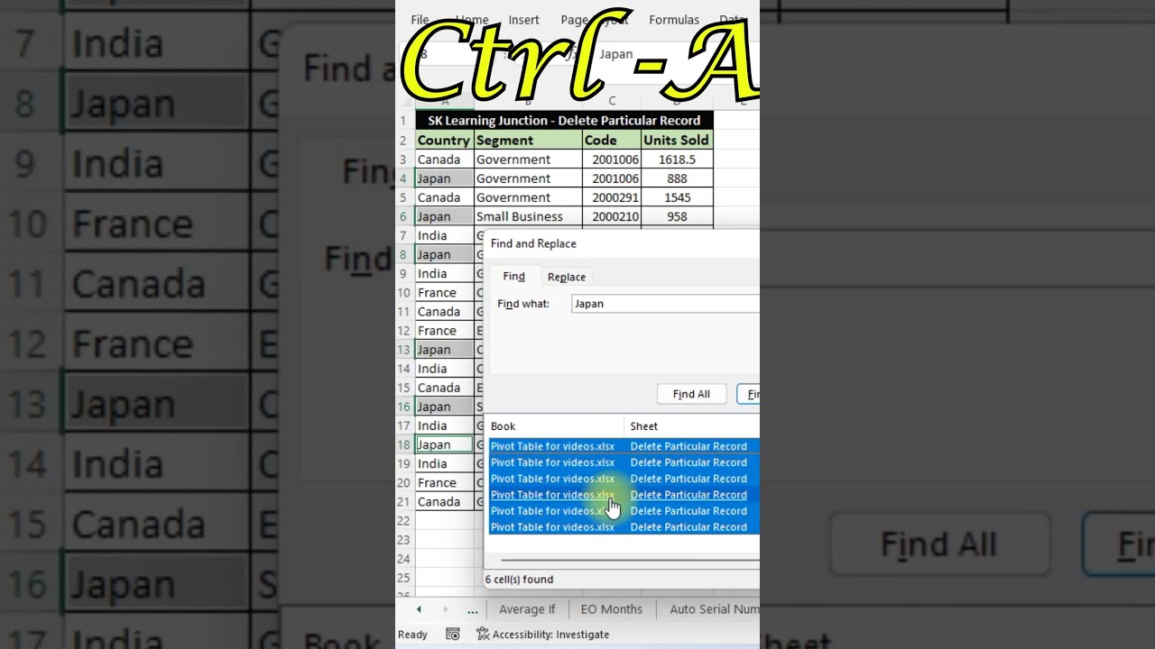 How To Delete Particular Records In Excel shorts exceltipsandtricks How To Delete Particular Records In Excel shorts exceltipsandtricks